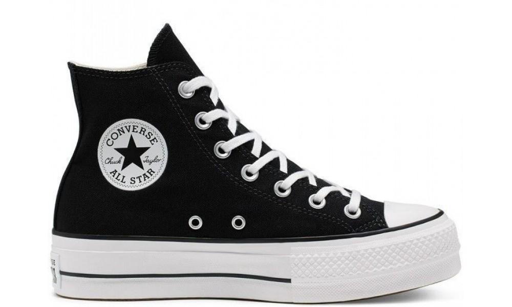 Кеды Converse Lift на платформе черные высокие купить в Москве